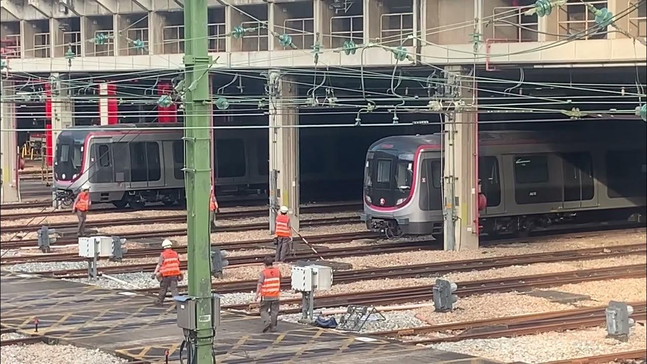荃灣綫 Q-train A607/A608，A609/A610 停泊在荃灣車廠 - YouTube