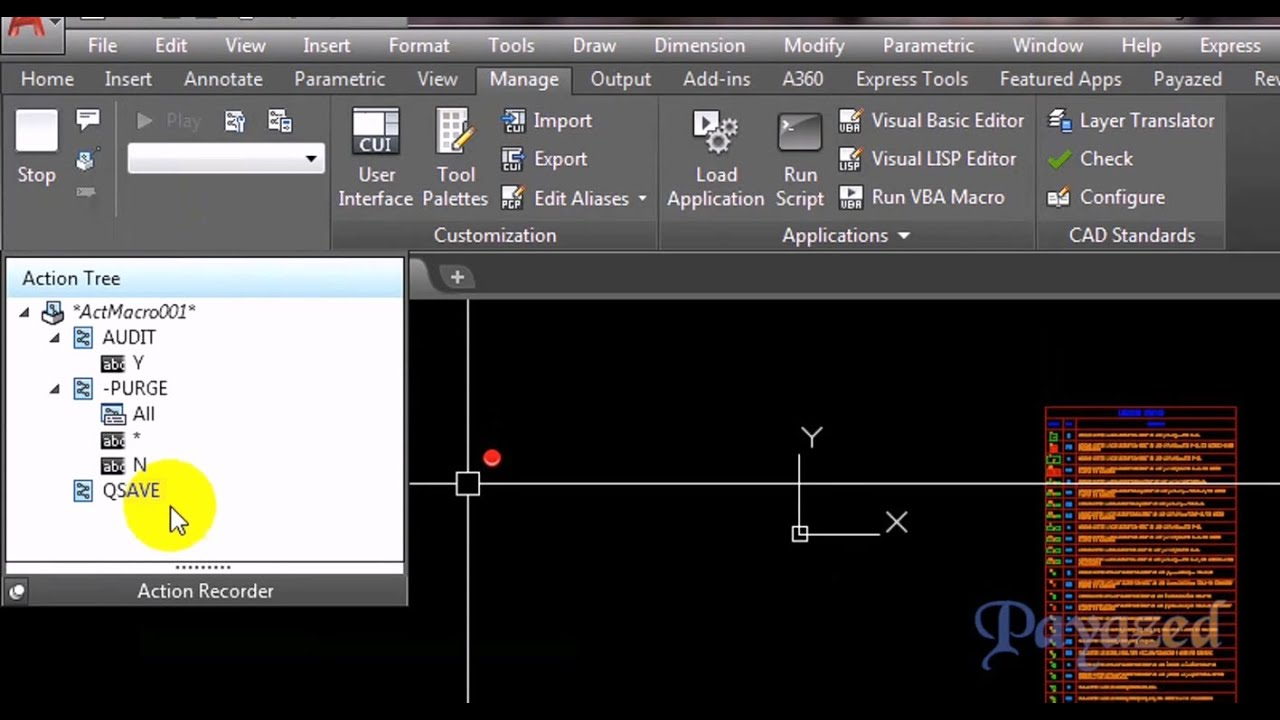 AutoCAD Action Recorder برمجة أوامر بطريقة بسيطة وسهلة - YouTube