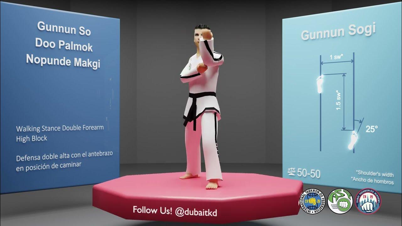 Fundamental Movement 25 - Gunnun So Doo Palmok Nopunde Makgi - YouTube