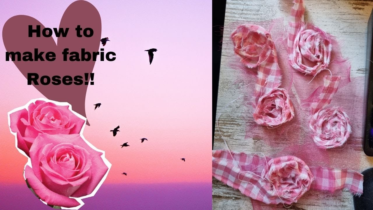 How to make fabric roses - tutorial for beginners - YouTube