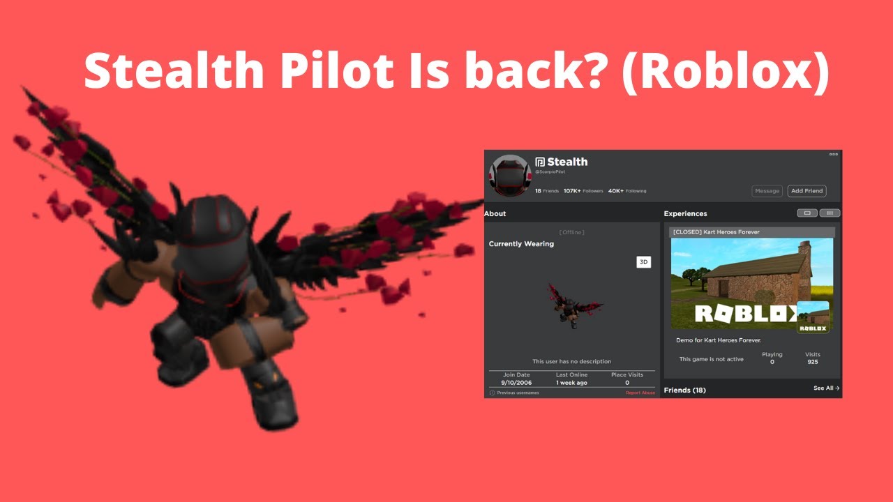 Stealth Pilot is back? (Roblox) - YouTube