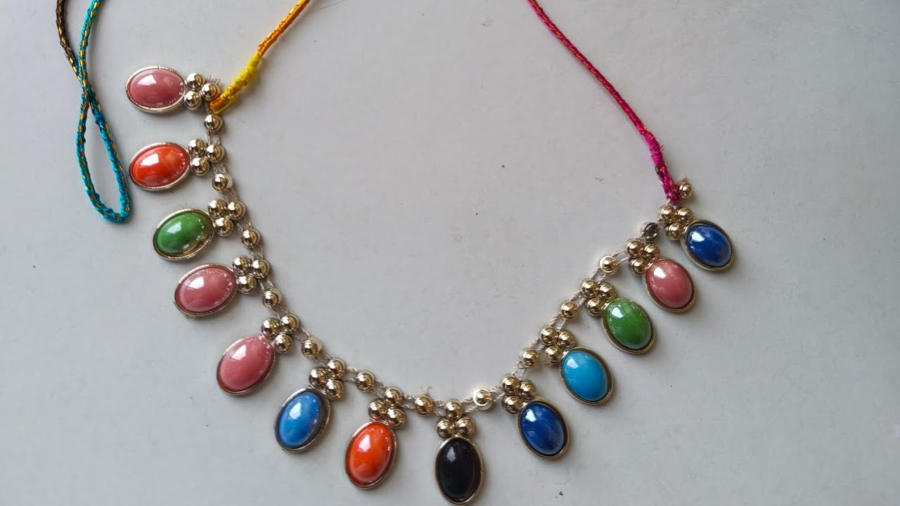 Diy necklace , best out of waste idea - YouTube