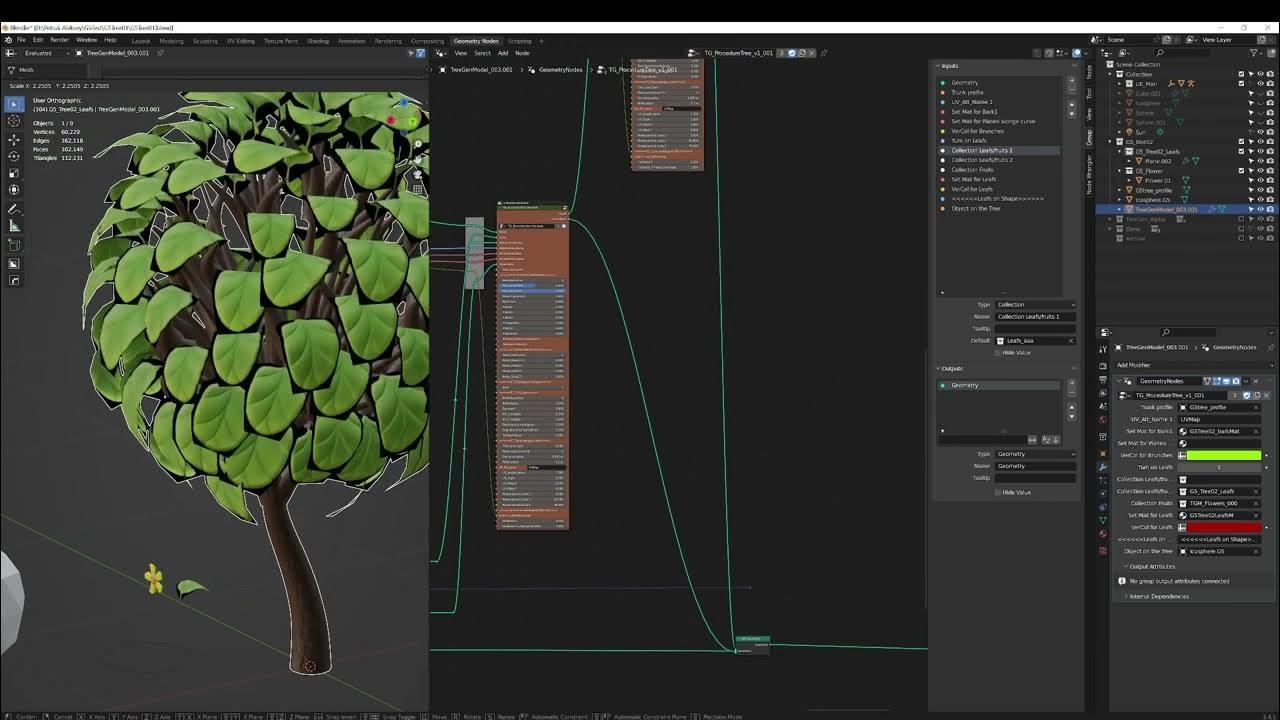 Blender tree generator TGM Petruk 001 simple examples - YouTube