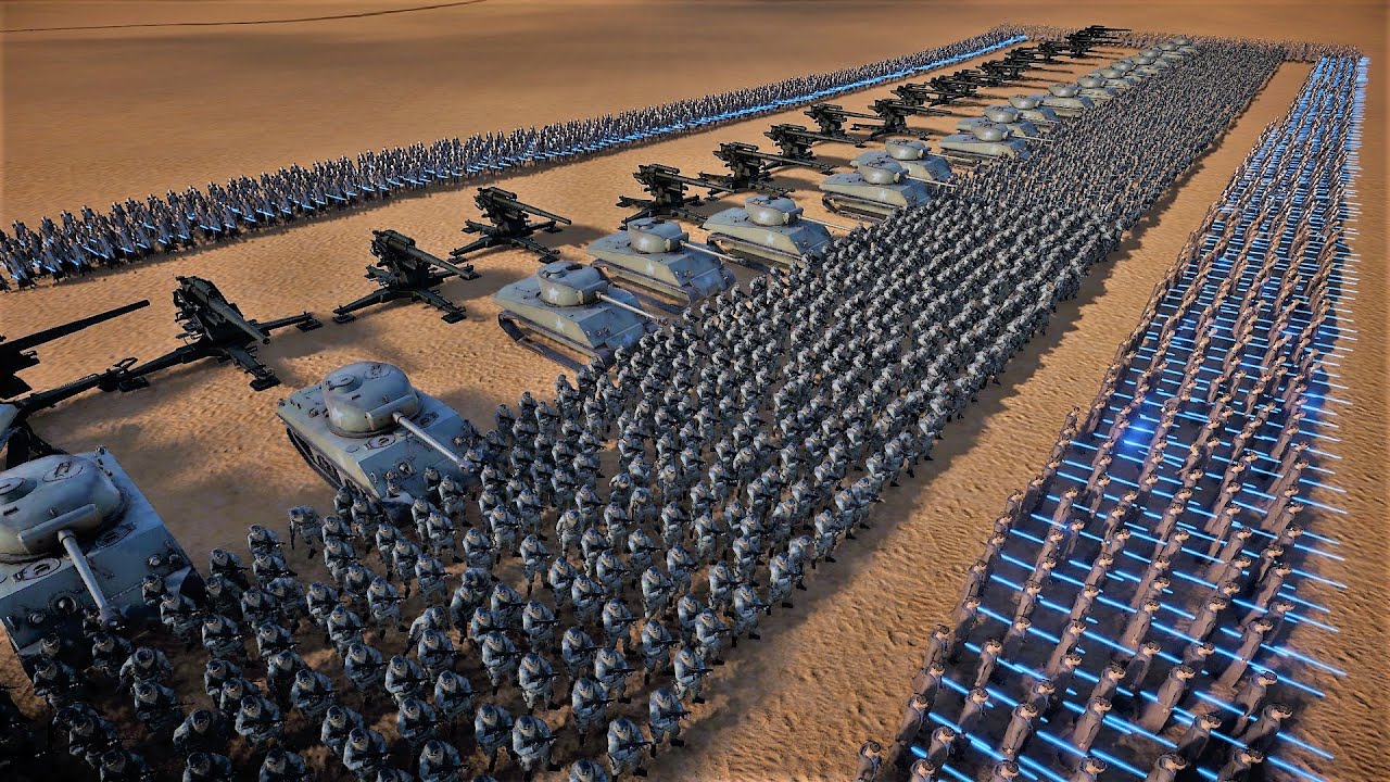 6 Million Walking dead vs Modern Soldiers, Jedi Knights and Tanks l ...