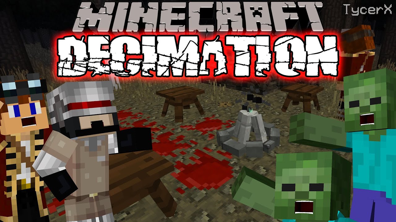 Minecraft Decimation | Zombie Apocalypse (Minecraft DayZ Custom Modpack ...