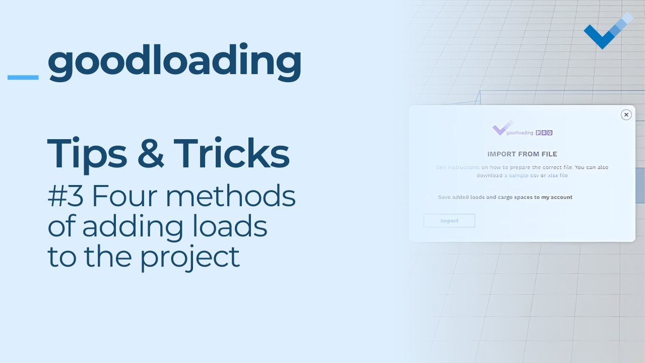 Goodloading - Tips & Tricks #3: Four methods of adding loads to the ...