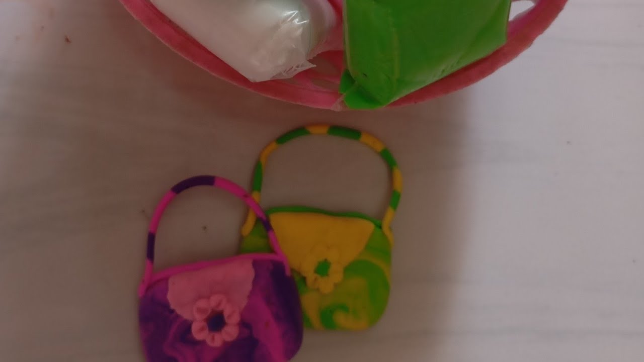 DIY Clay Bag Tutorial at home || Making bag using clay ||How to make ...