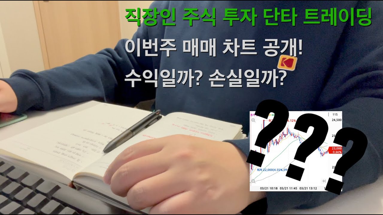 이번주는 수익일까 손실일까 직장인 주식투자 브이로그 소액으로 연습하기 차트공개 일상 주린이 Youtube