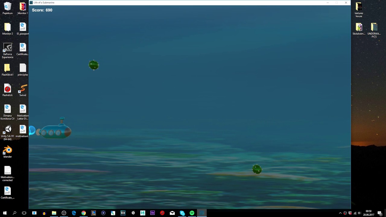 Submarine 2D Game - YouTube