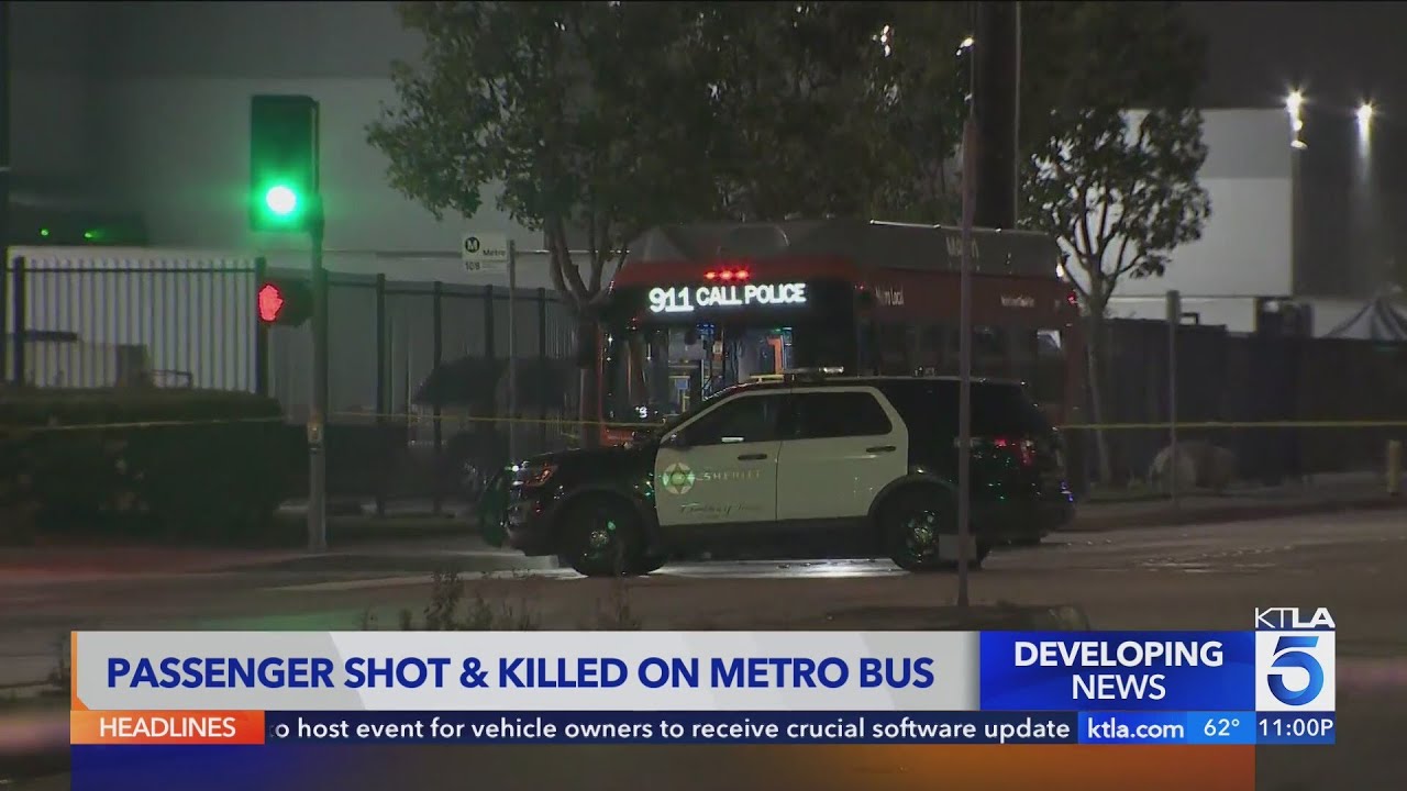 Metro passenger shot, killed aboard bus in Commerce - YouTube