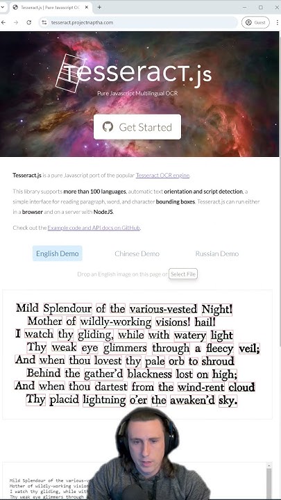 Extract text from an image in your browser #tesseract #shorts - YouTube