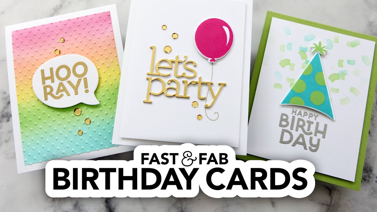Fast & Fabulous Birthday Greeting Card Ideas (you can make!) - YouTube