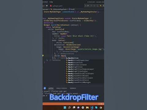 How to apply backdrop effect or blur any widget in flutter #flutter #dart #coding #programming # ...