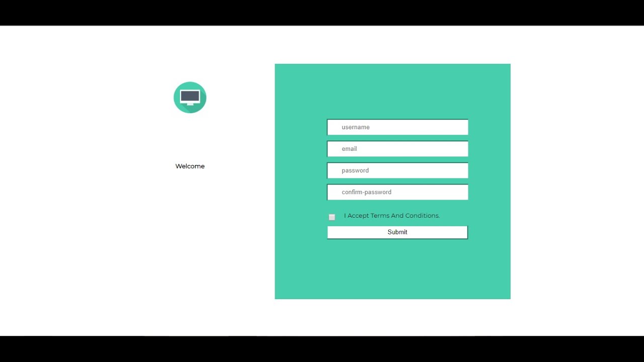 How To Create A Registration Form Using Html Css 2020 Youtube