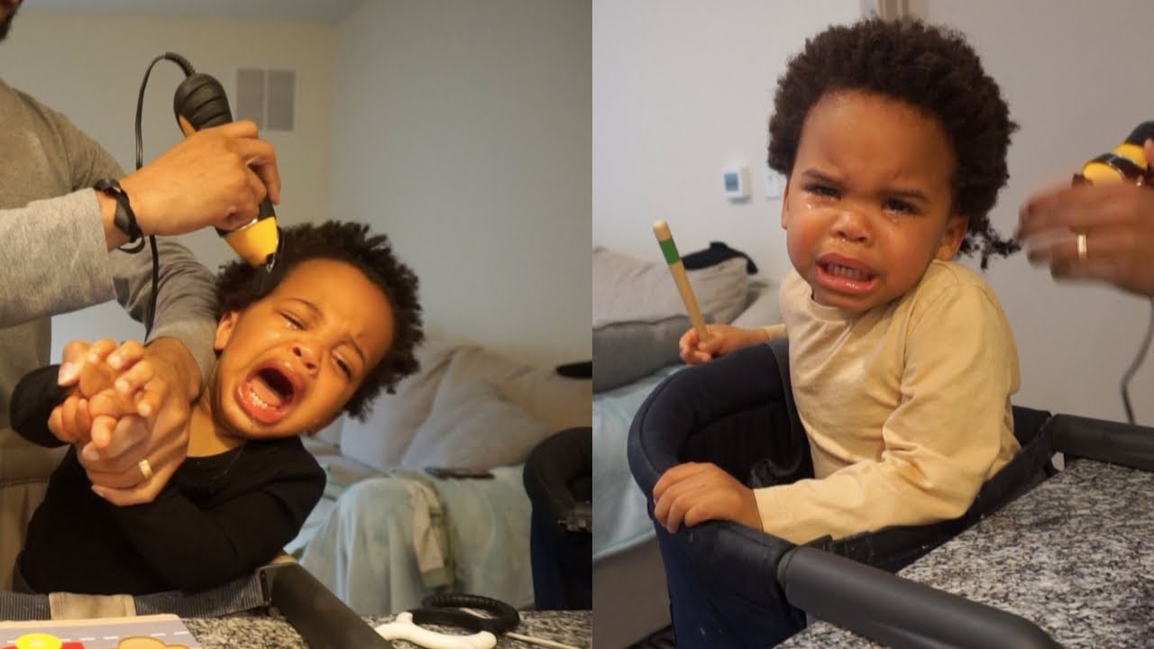 Our Toddler's First DIY Haircuts | miserable experience, major meltdown ...