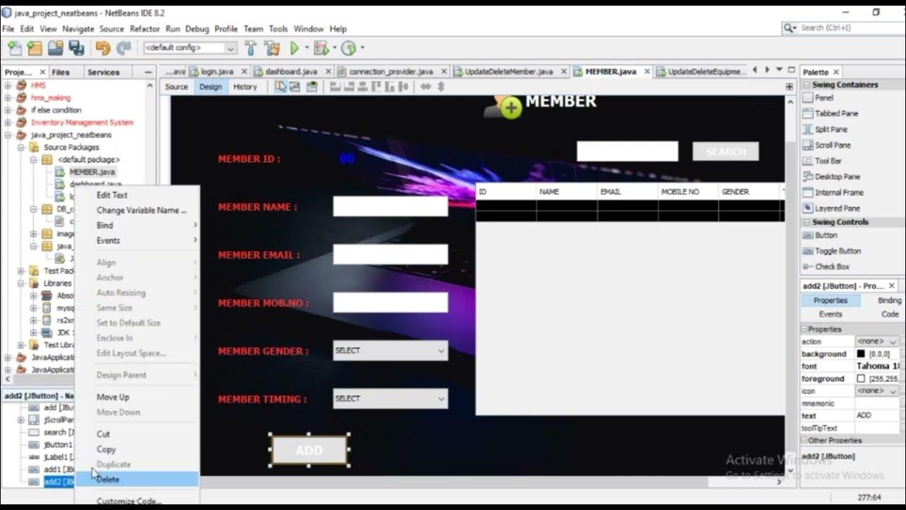 Delete data from database|Delete button|mysql|Java|Netbeans - YouTube