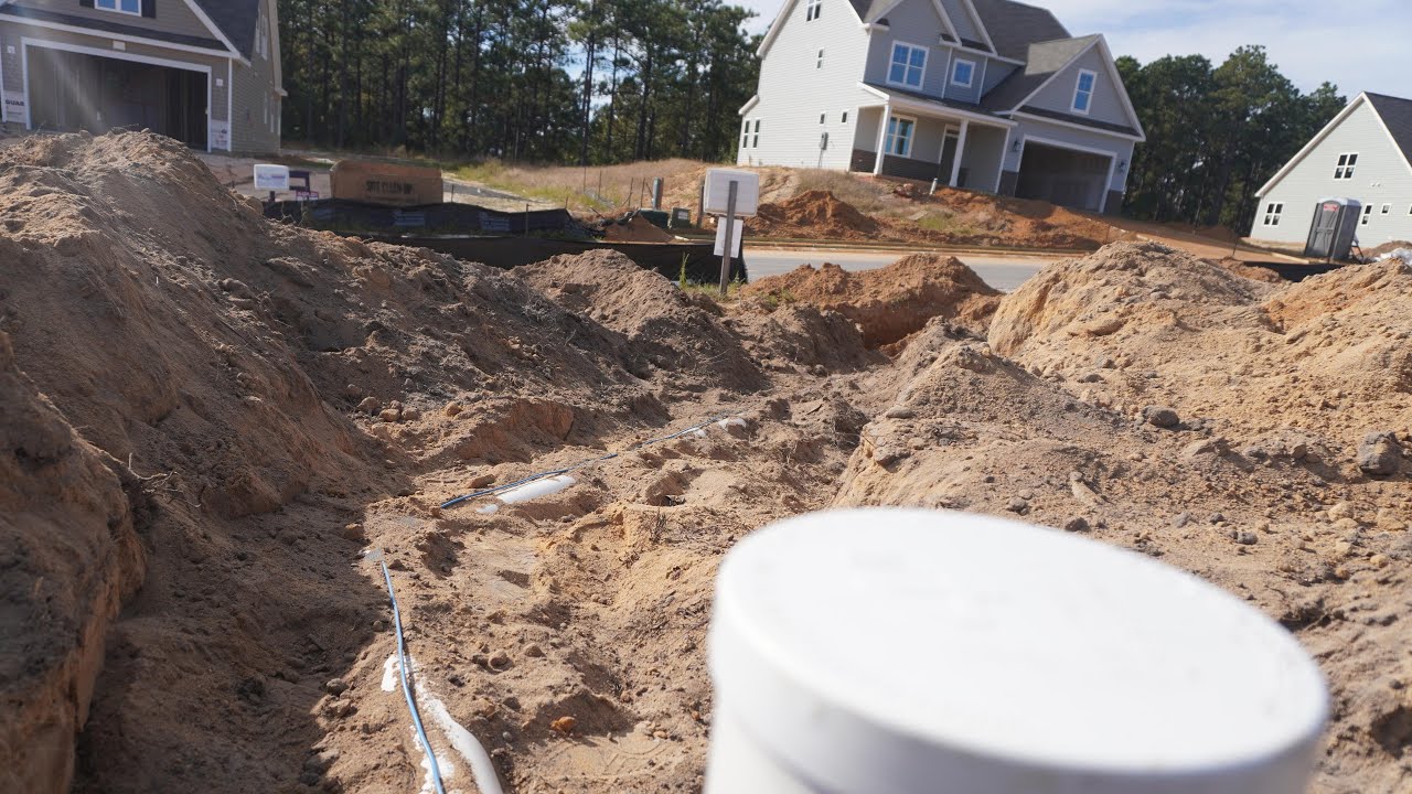 Connecting Sewer and Water Line to Meter - YouTube
