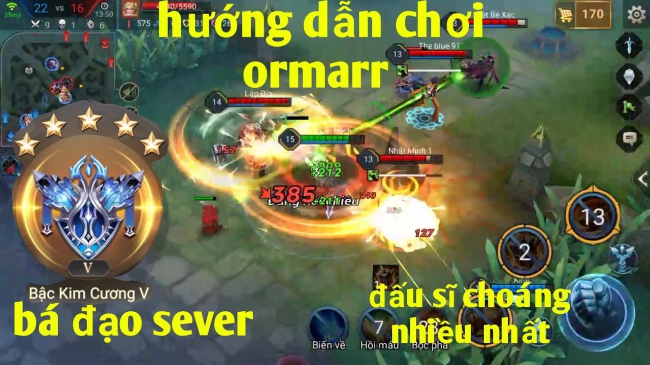 Hướng Dẫn Chơi Ormarr Đấu Sĩ Choáng Nhiều Nhất LQ _ Liên Quân Mobile ...