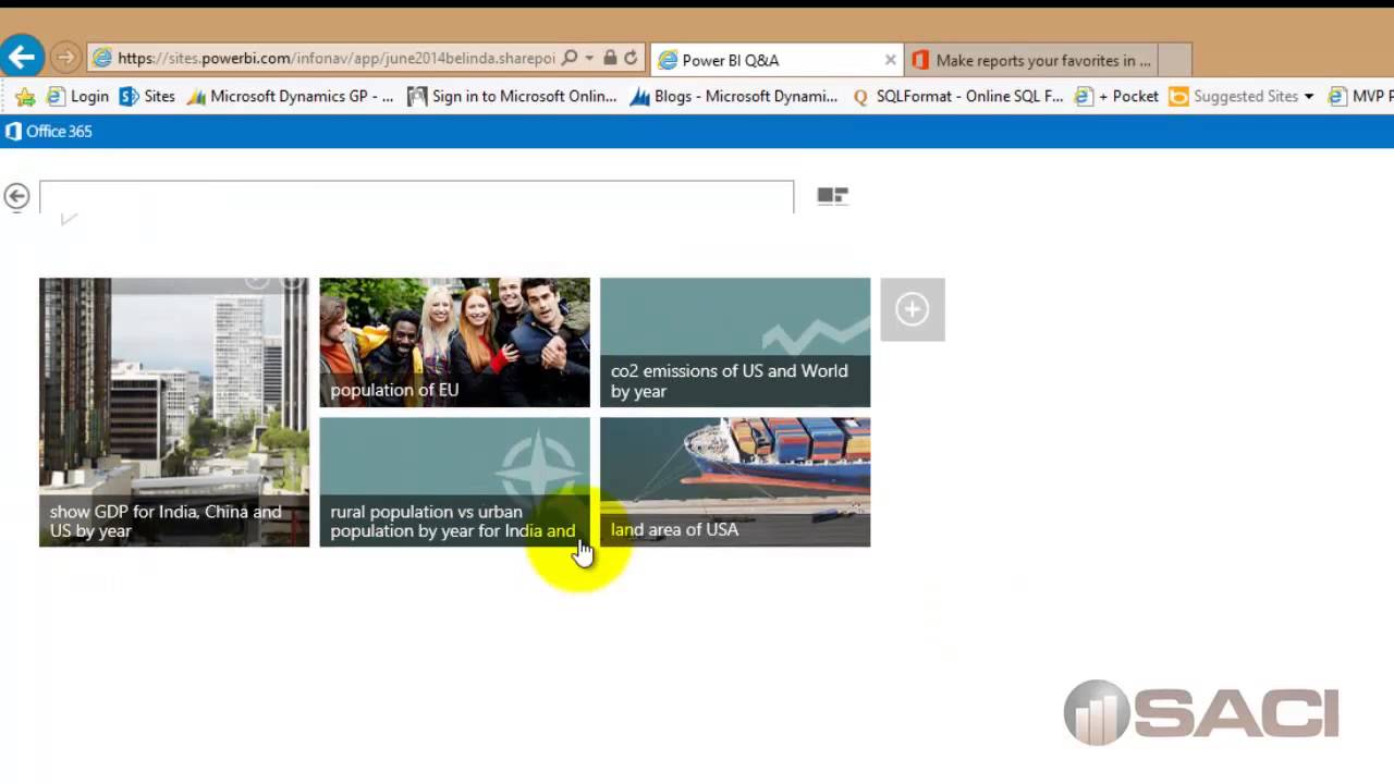 Microsof Power BI demo with Microsoft Dynamics GP data - YouTube
