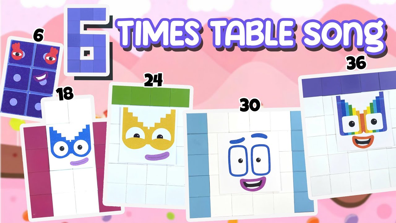 6 Times Table Song with Numberblocks | Multiply by 6 Song | Times ...