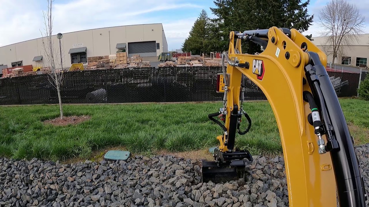 How to Use Grade Control with the Cat 301.7 Mini Excavator - YouTube
