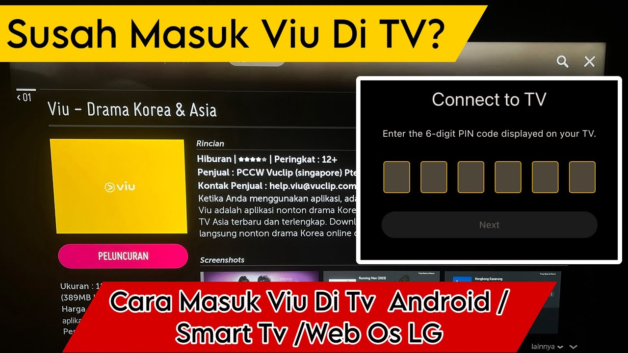 Tutorial Menyambungkan Viu dari Hp ke TV | Cara Login Viu | Cara Masuk Viu di TV LG | Cara Masuk ...