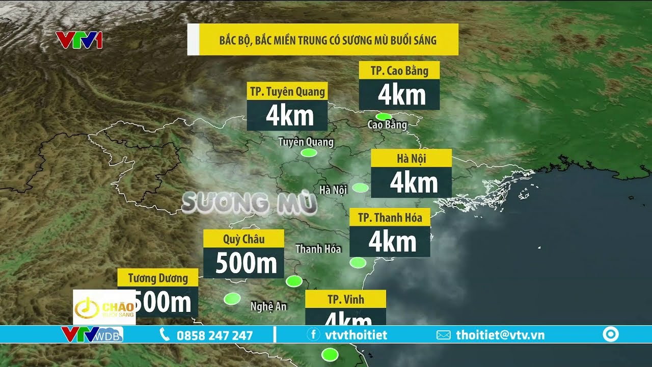 Dự báo thời tiết 6h15 - 10/12/2023 | Bắc Bộ, Bắc Miền Trung có sương mù ...
