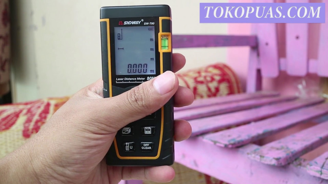 review laser distance meteran digital SNDway - YouTube