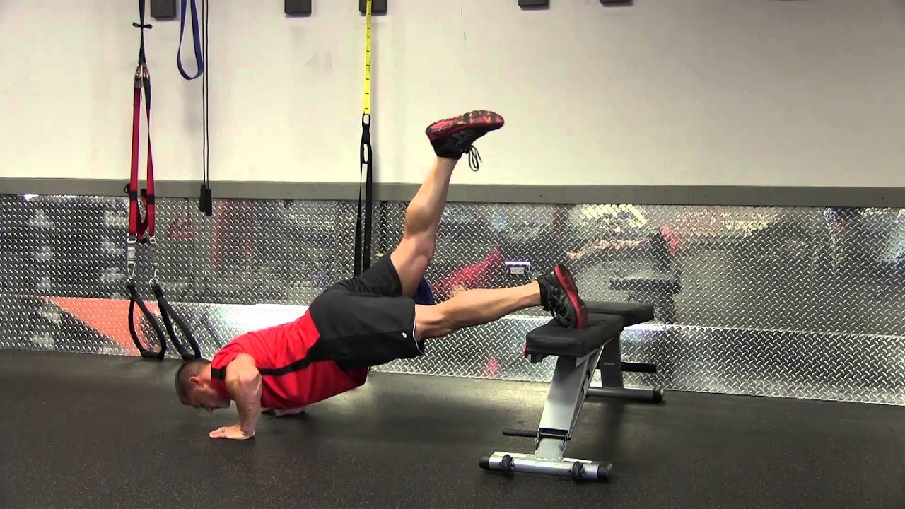 Single Leg Decline Push Up - YouTube
