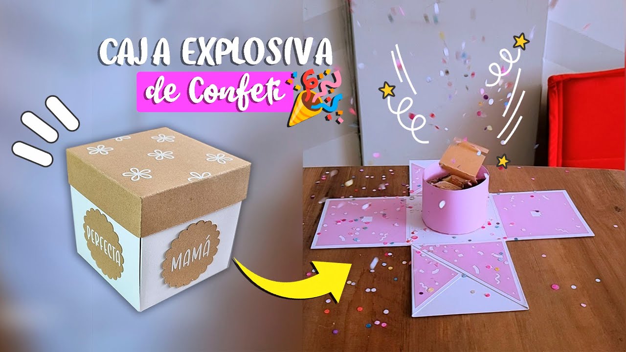 CAJA EXPLOSIVA llena de CONFETI 🎁🎉 Increíble REGALO SORPRESA ️ con ...