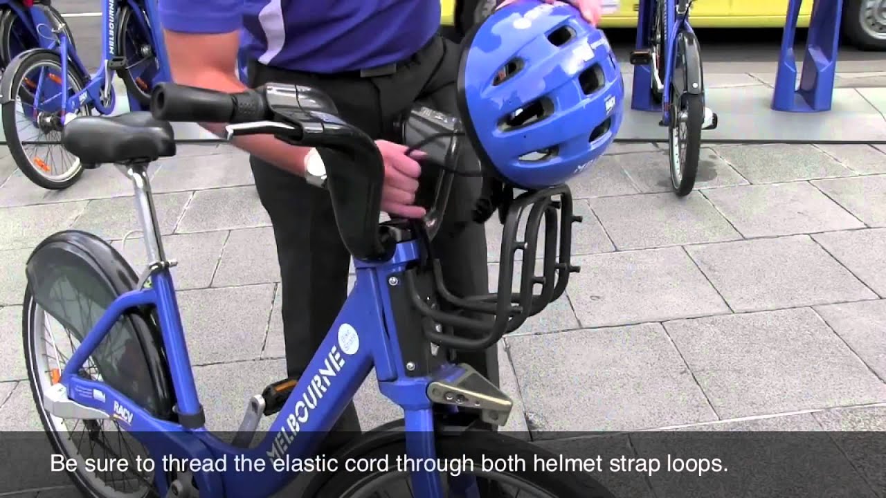 Melbourne Bike Share How to correctly secure your free helmet - YouTube