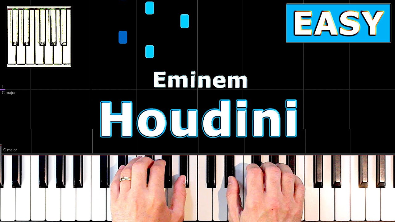 Eminem - Houdini - Piano Tutorial EASY - YouTube