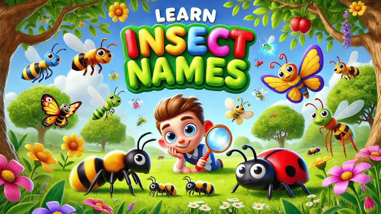 Learn Insect Names | The Bug Adventure 🦋🐝 - YouTube