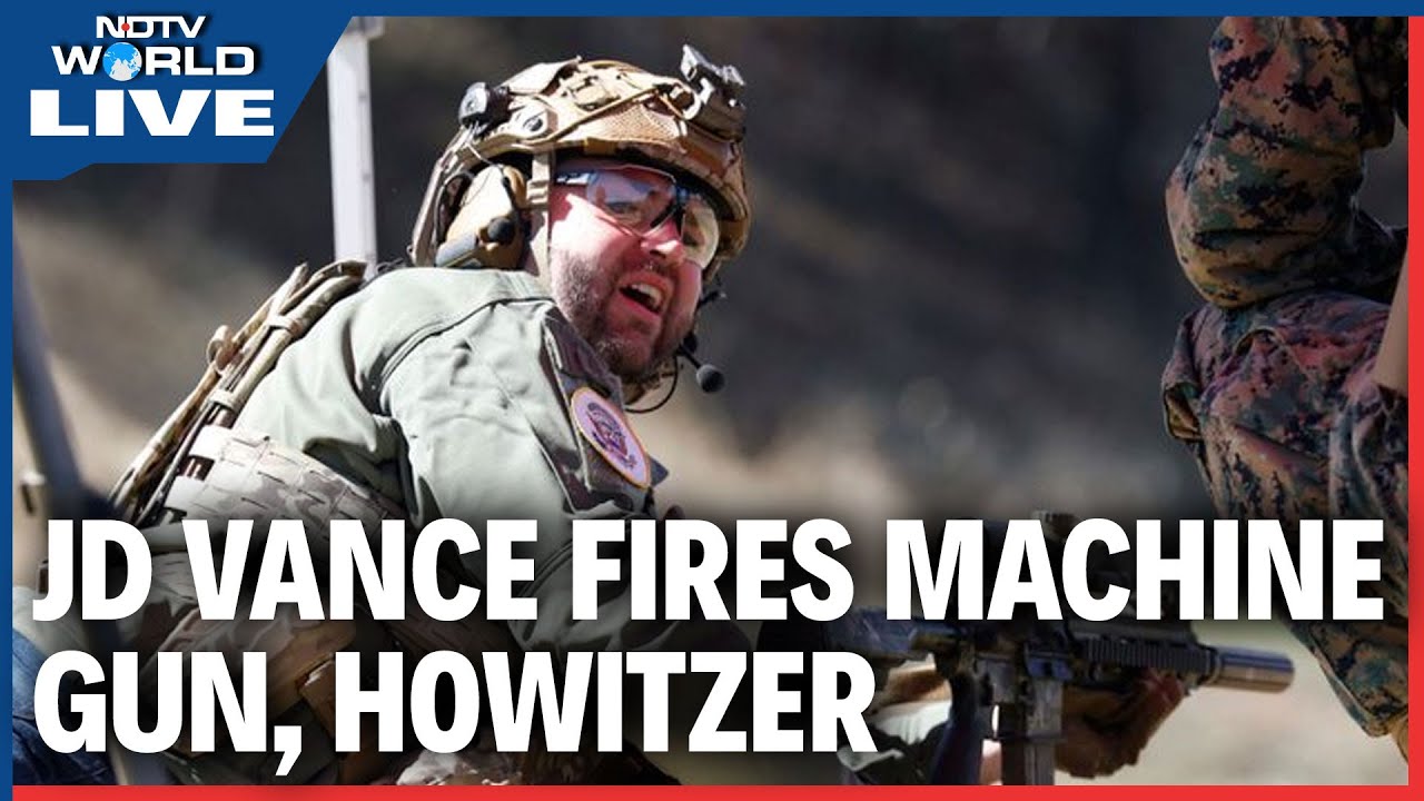US VP JD Vance Shoots Howitzer, Rifle & Sniper During Quantico Base ...