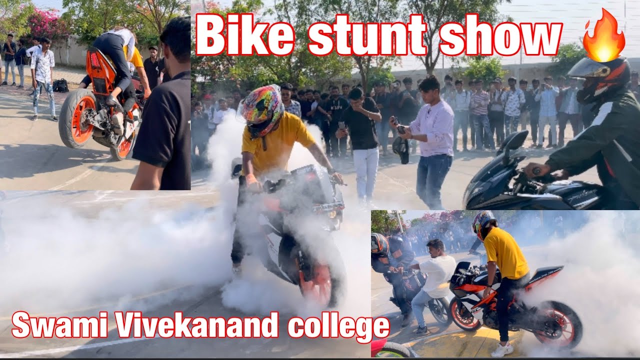 Swami Vivekanand college Indore Student Reaction Bike Stunt 😱😱 # ...