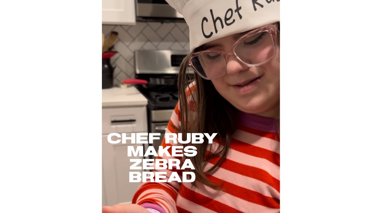 Chef Ruby Makes Zebra Bread - YouTube