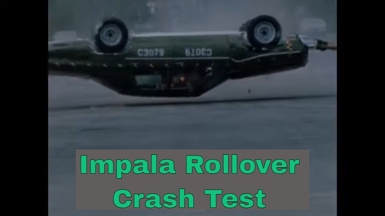 1970s GENERAL MOTORS 1973 Chevy IMPALA ROLLOVER CAR CRASH TEST FILM ...