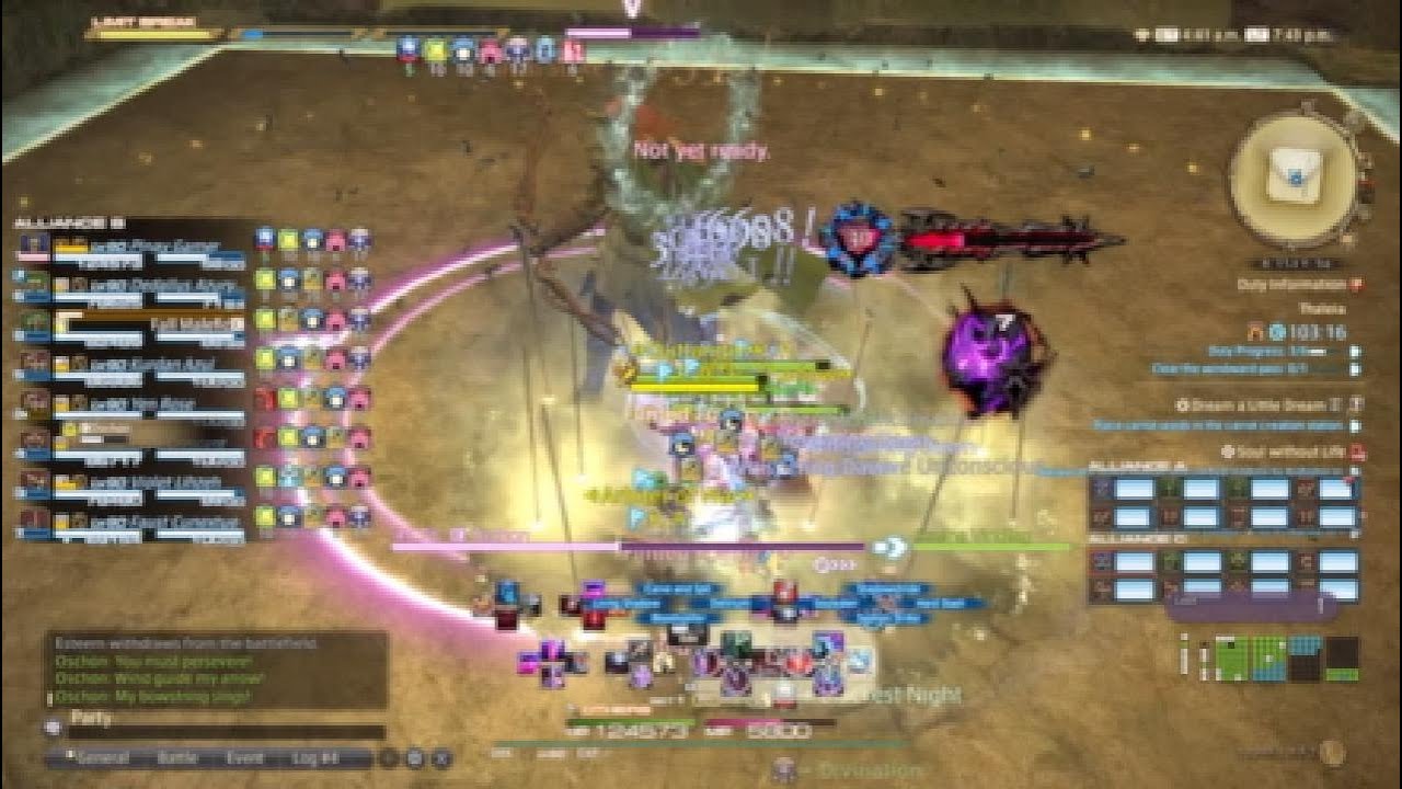 FF14 Alliance Raid Lev 90 Darknight Tank Job - YouTube
