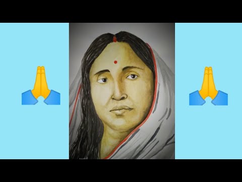 Maa Sarada || Maa Sarada painting with water colour || Soudip Art - YouTube