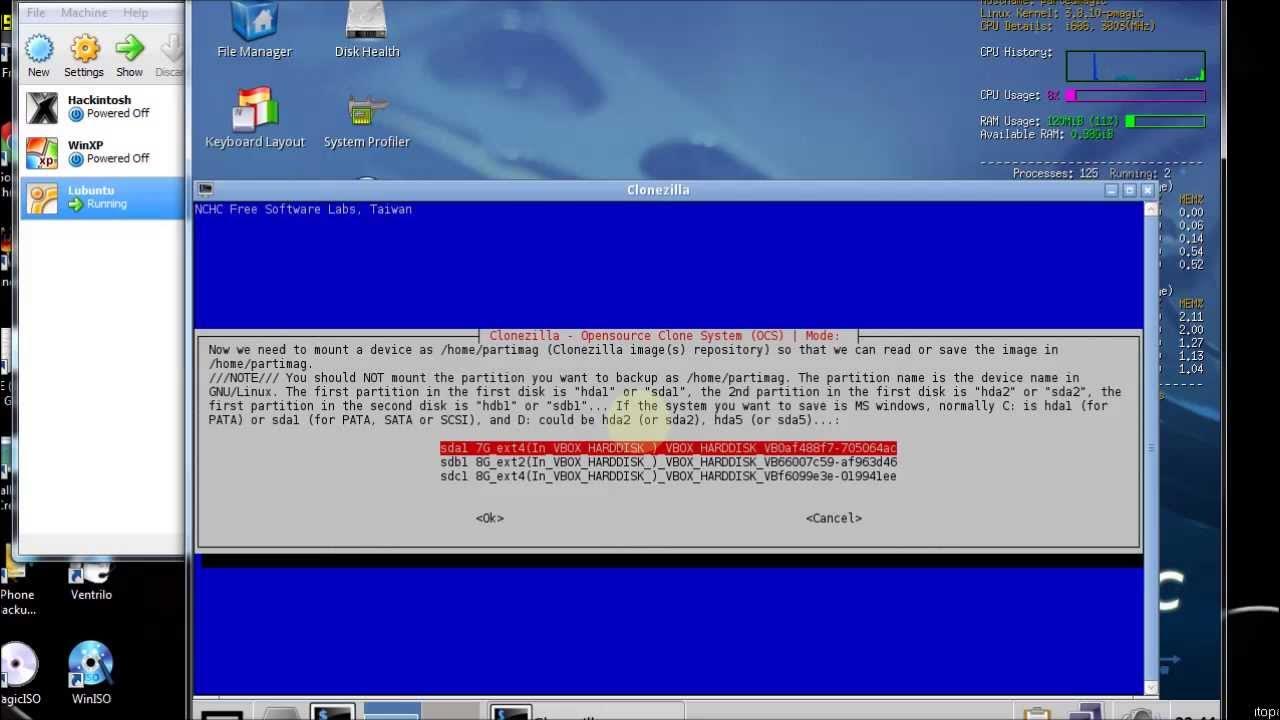 Parted Magic/Clonezilla Tutorial Save And Restore A Partition Image - YouTube