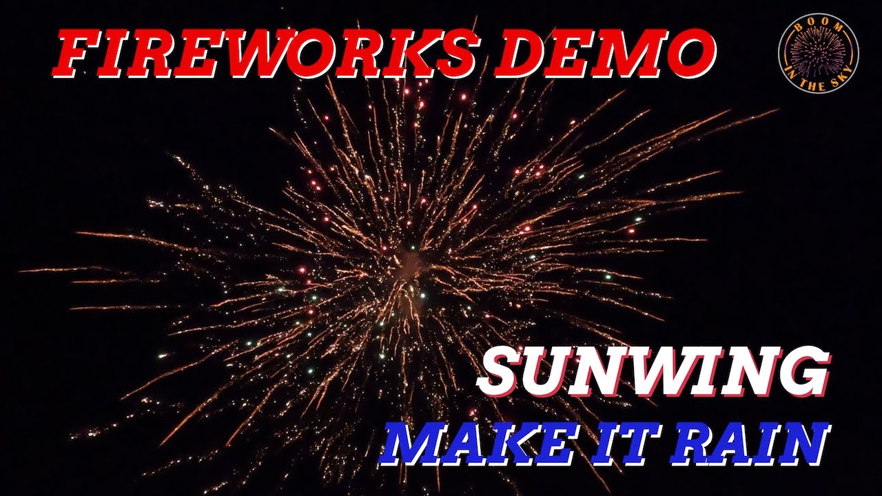 BEAUTIFUL SunWing Make It Rain Fireworks Shells - YouTube