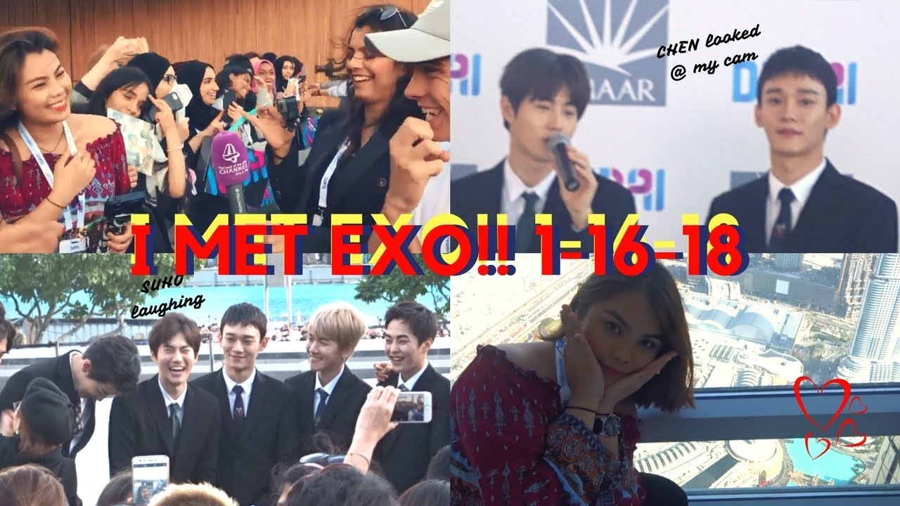 I MET EXO!!😭💓// EXO IN DUBAI 엑소 두바이 2018 VLOG// EXO POWER DUBAI ...