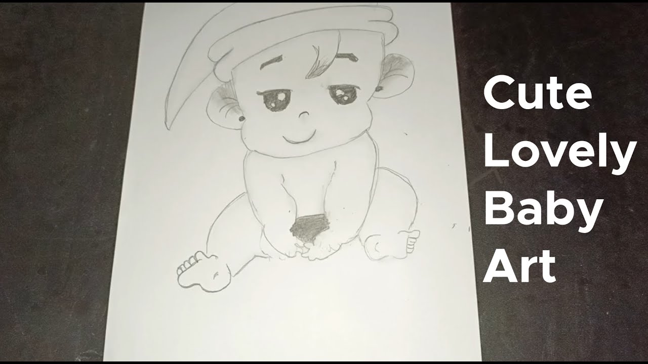 Cute Lovely Baby Drawing | Drawings for Beginners | Easy and simple ...
