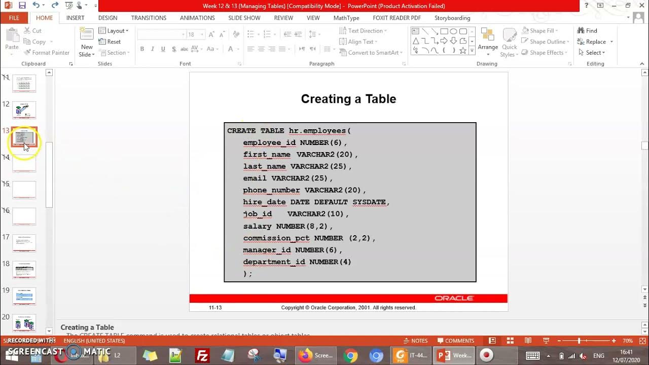 Managing Tables - II - YouTube