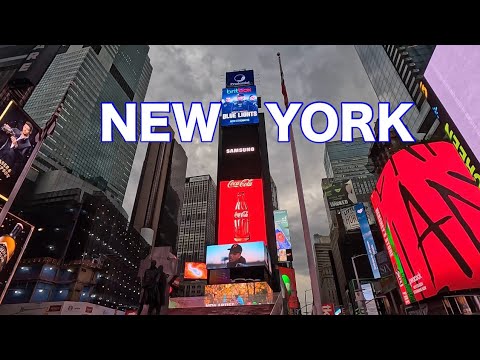 NEW YORK CITY Walking Tour [4K] - TIMES SQUARE - New York Times Square ...