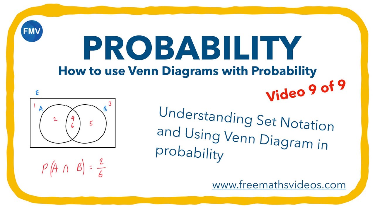 PROBABILITY 9 | Probability and Venn Diagrams - YouTube