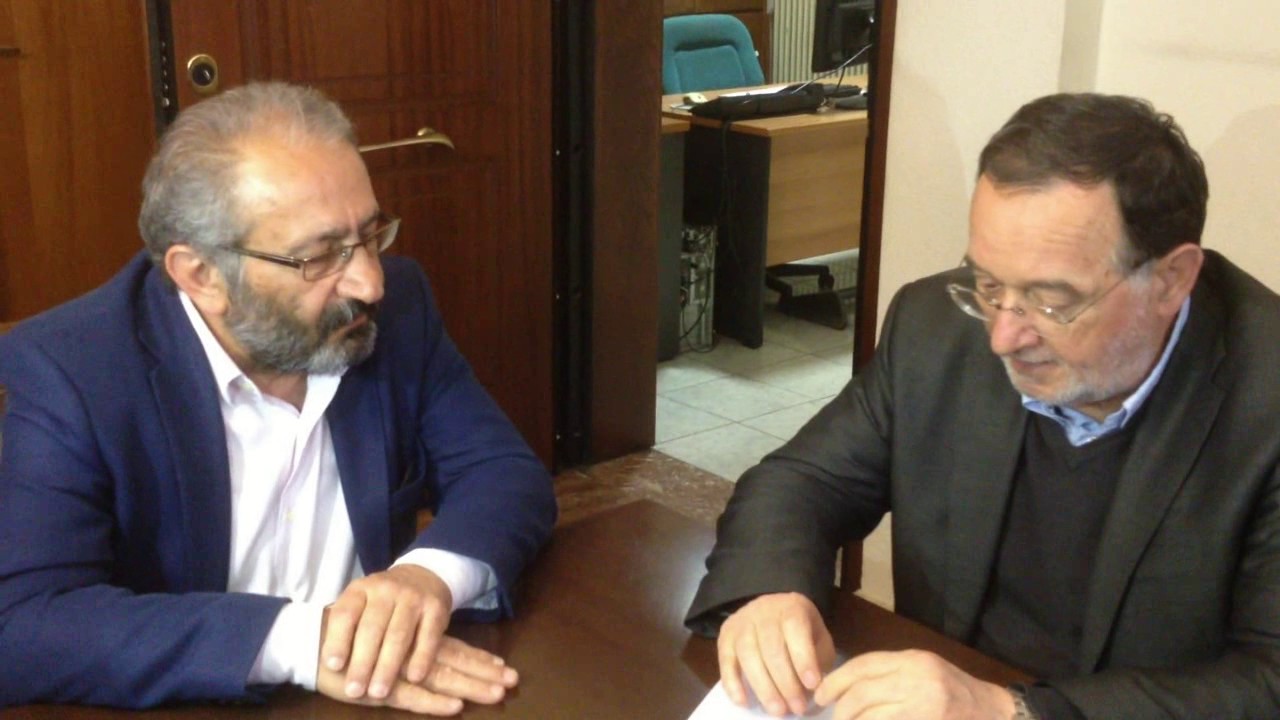ΣΥΝΑΝΤΗΣΗ ΠΑΝΑΓΙΩΤΗ ΛΑΦΑΖΑΝΗ ΜΕ ΤΟ ΔΗΜΑΡΧΟ ΕΟΡΔΑΙΑΣ ΣΑΒΒΑ ΖΑΜΑΝΙΔΗ ΜΕ ...