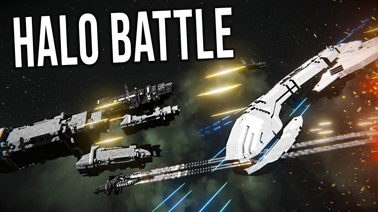 UNSC FLEET vs COVENANT BATTLE GROUP! - Epic Battle!- Space Engineers ...