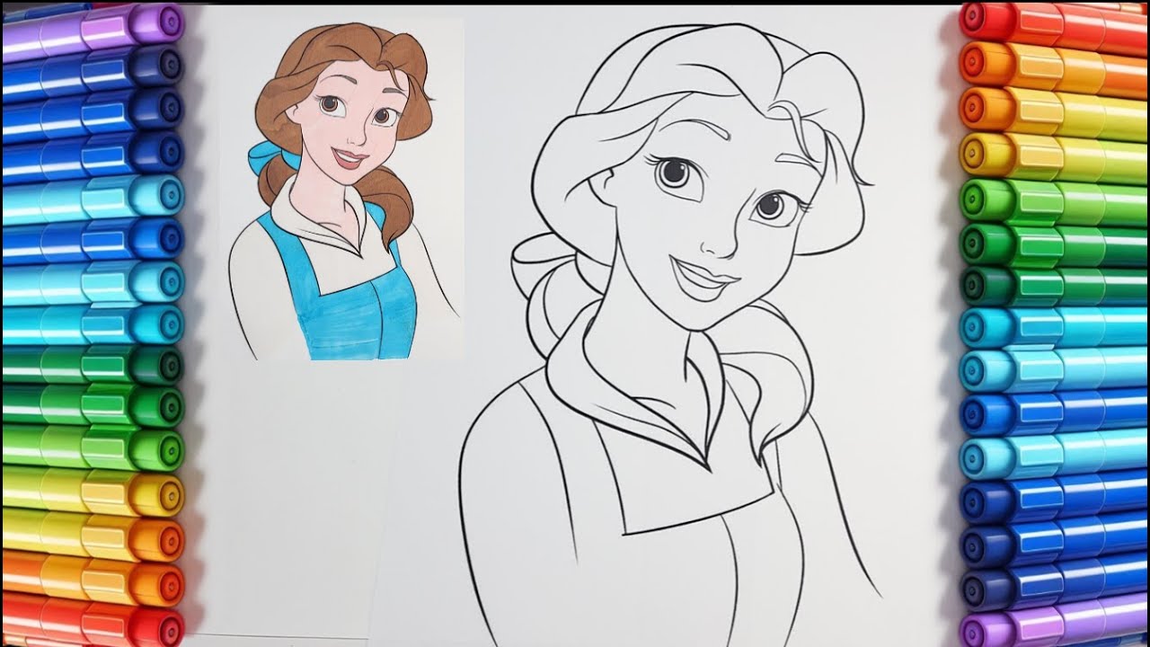 Beauty And The Beast Belle Coloring Pages