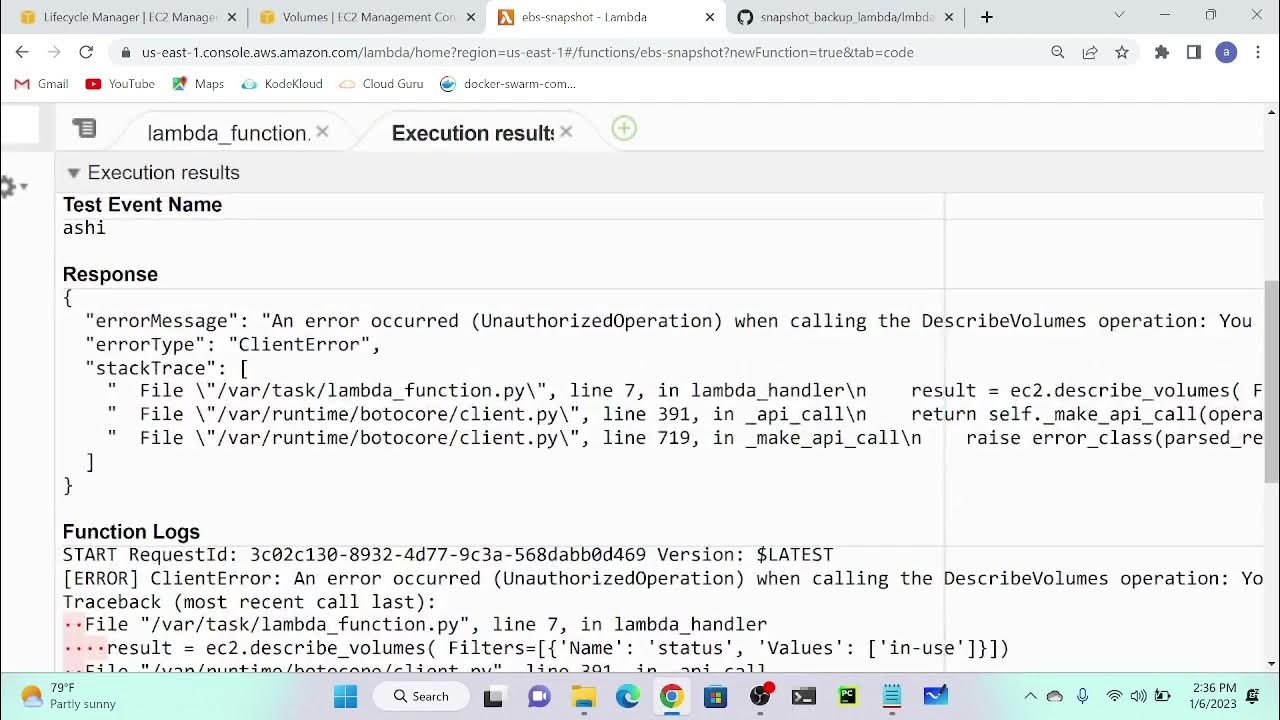 Automate Snapshot Backup through Lambda - YouTube
